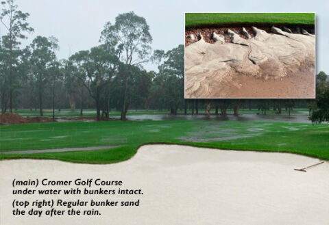 Cowra Quartz Bunker Sand: ideal Flood-Resistant Golf Courses